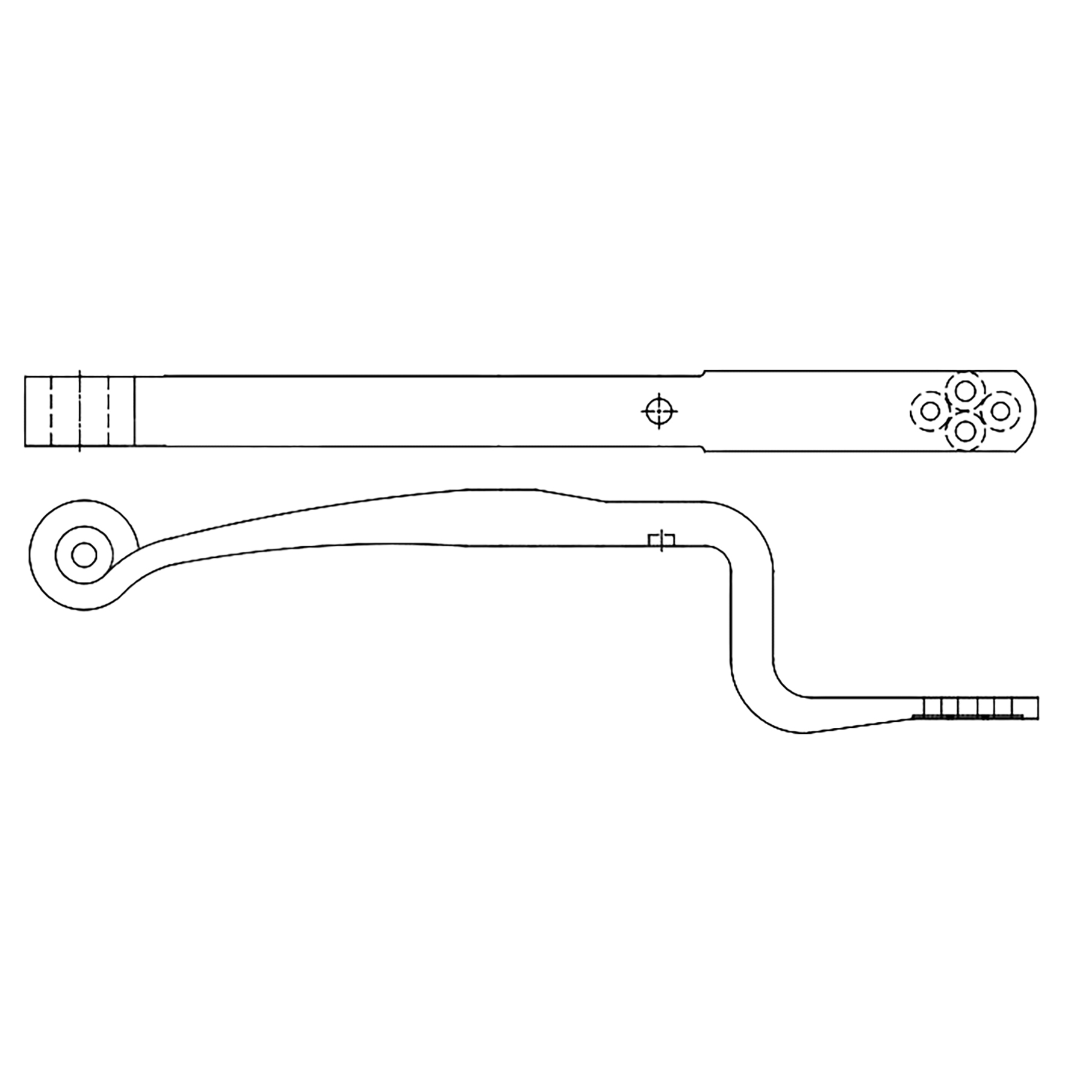 Single Leaf Trailing Arm - Cranked - 4 Bolt Mounting - To Suit BPW - TTC